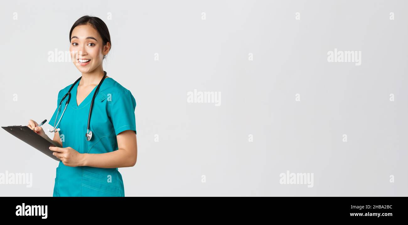 Healthcare workers, preventing virus, quarantine campaign concept ...
