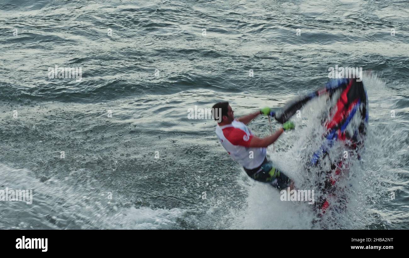 Irkutsk, Russia - August 3 2019: Baikal Jet Fest, BJF. Freestyle jet ...