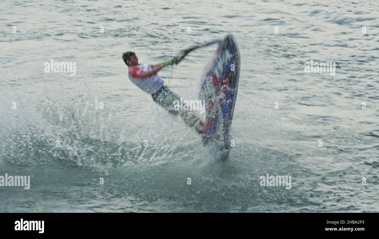 Irkutsk, Russia - August 3 2019: Baikal Jet Fest, BJF. Freestyle jet ...
