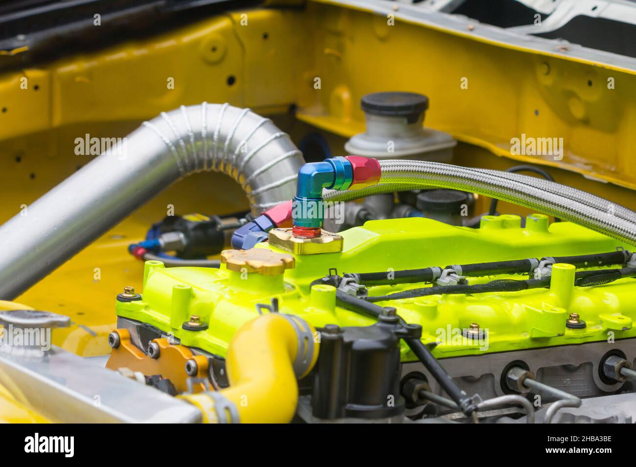 Racing car engine Stock Photo - Alamy