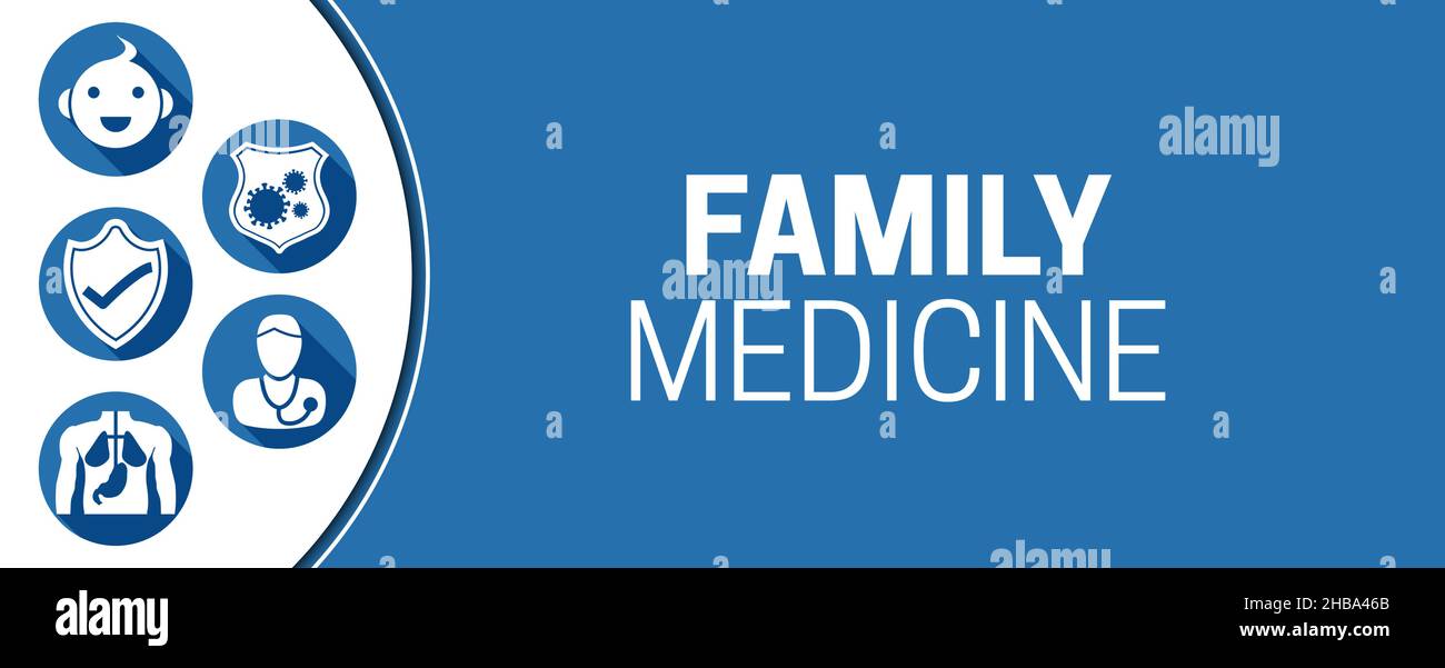 Family Medicine Illustration Background with Icons Stock Vector Image ...