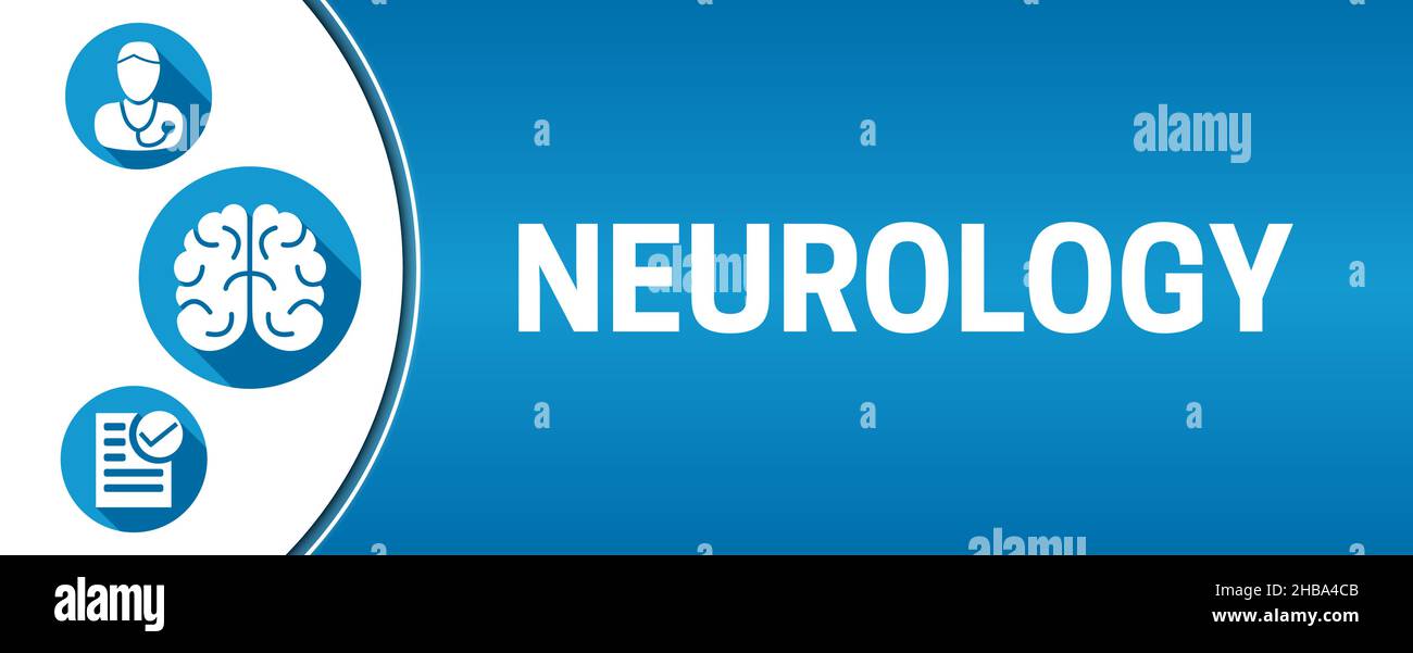 Neurology Background Illustration with Brain and Doctor Icons Stock ...
