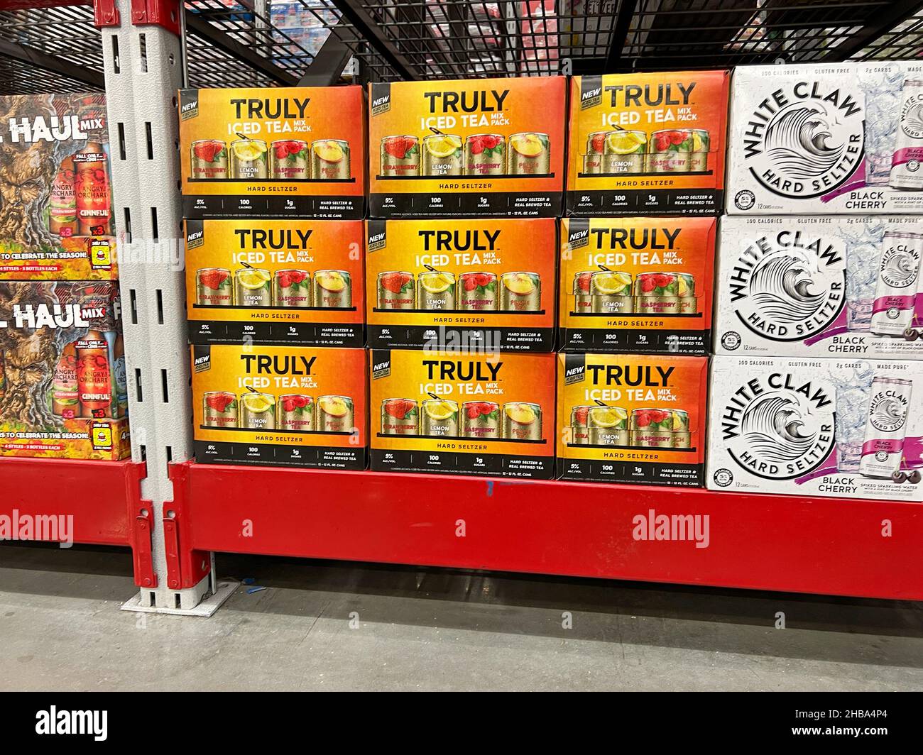 Orlando, FL USA-November 6, 2021: Cases of cans of Truly Flavored Hard ...