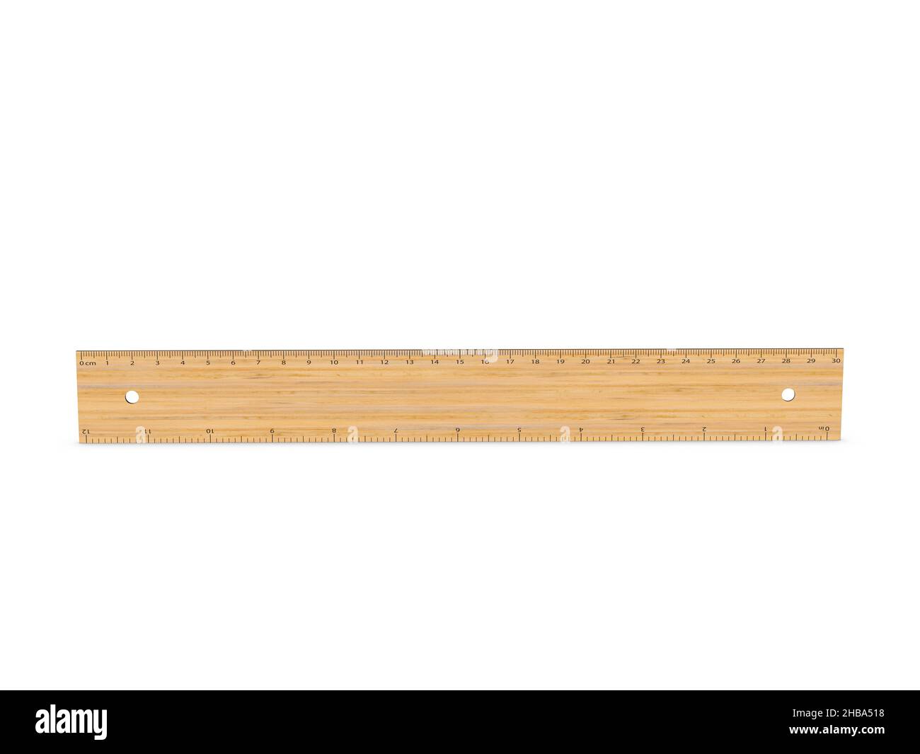 Ruler on a white background. 3d illustration Stock Photo - Alamy