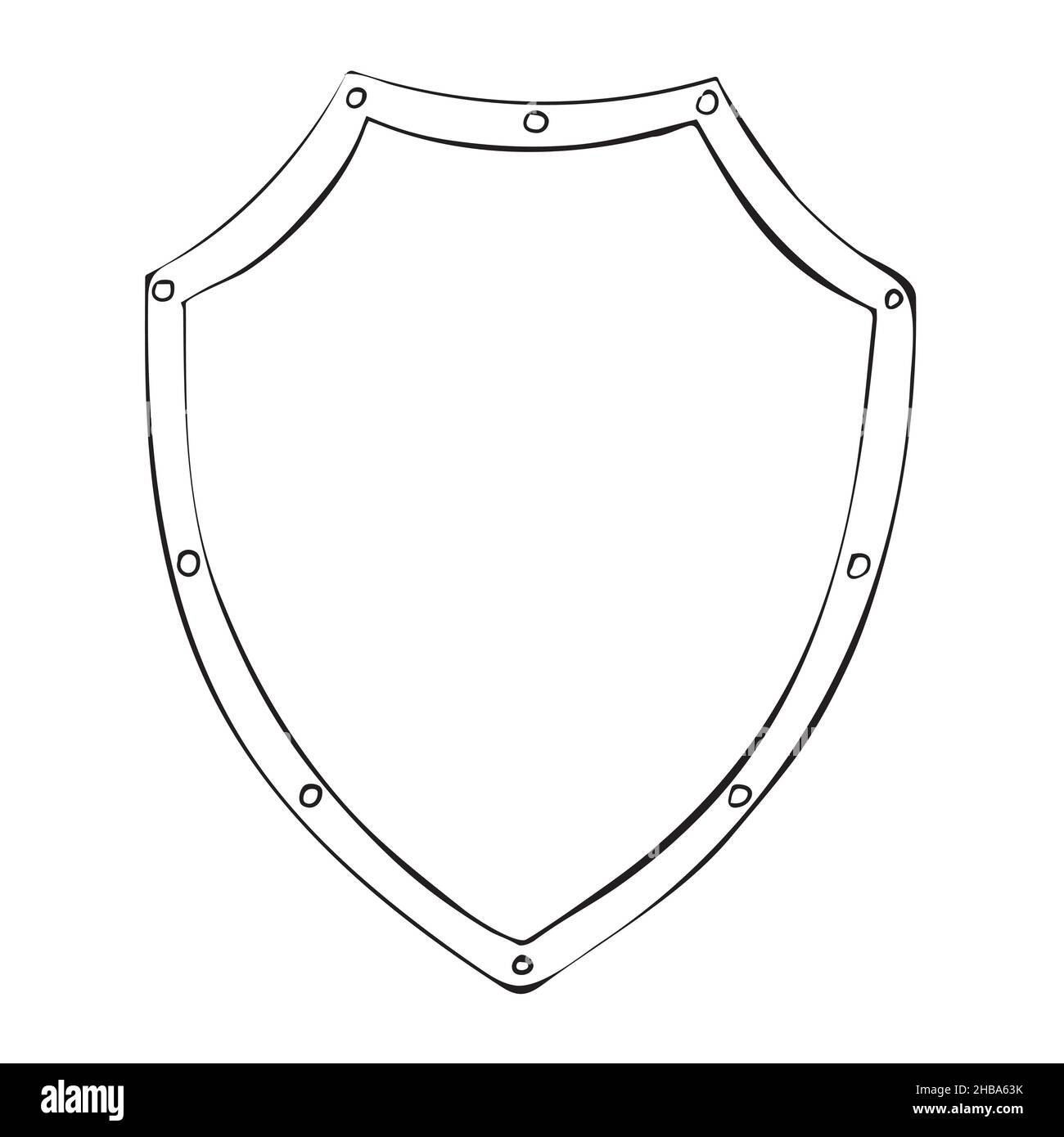 Silver metallic shiny shield vector icon isolated on white background ...