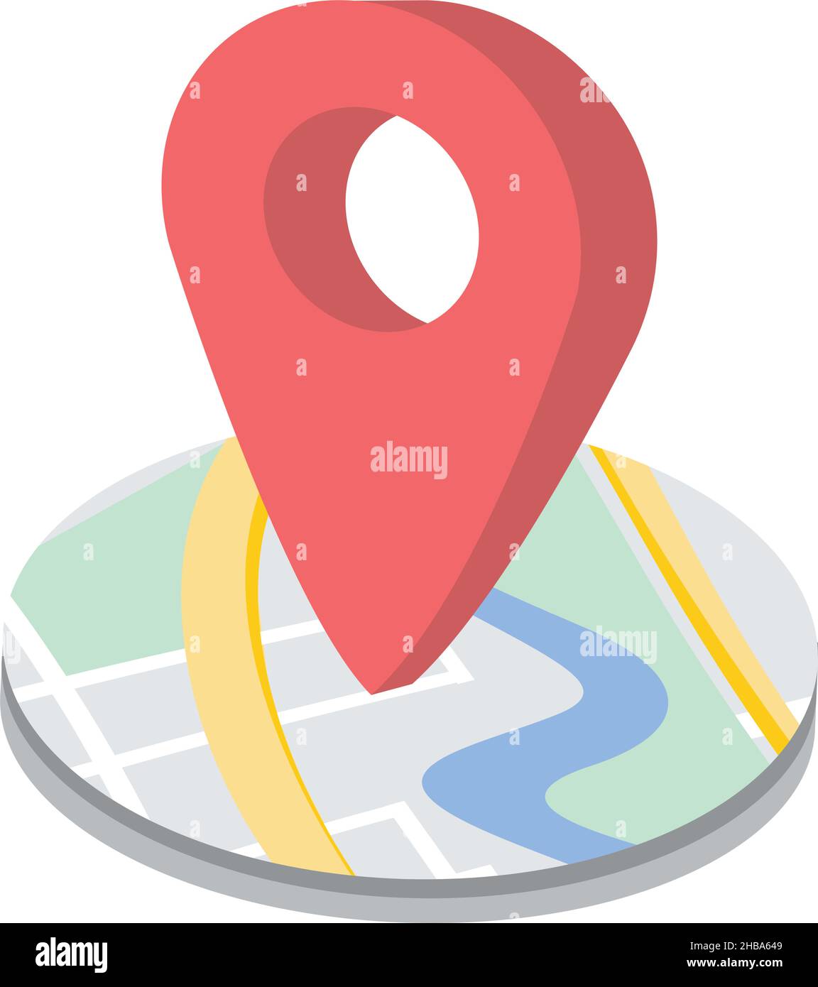 map and pin location Stock Vector Image & Art - Alamy