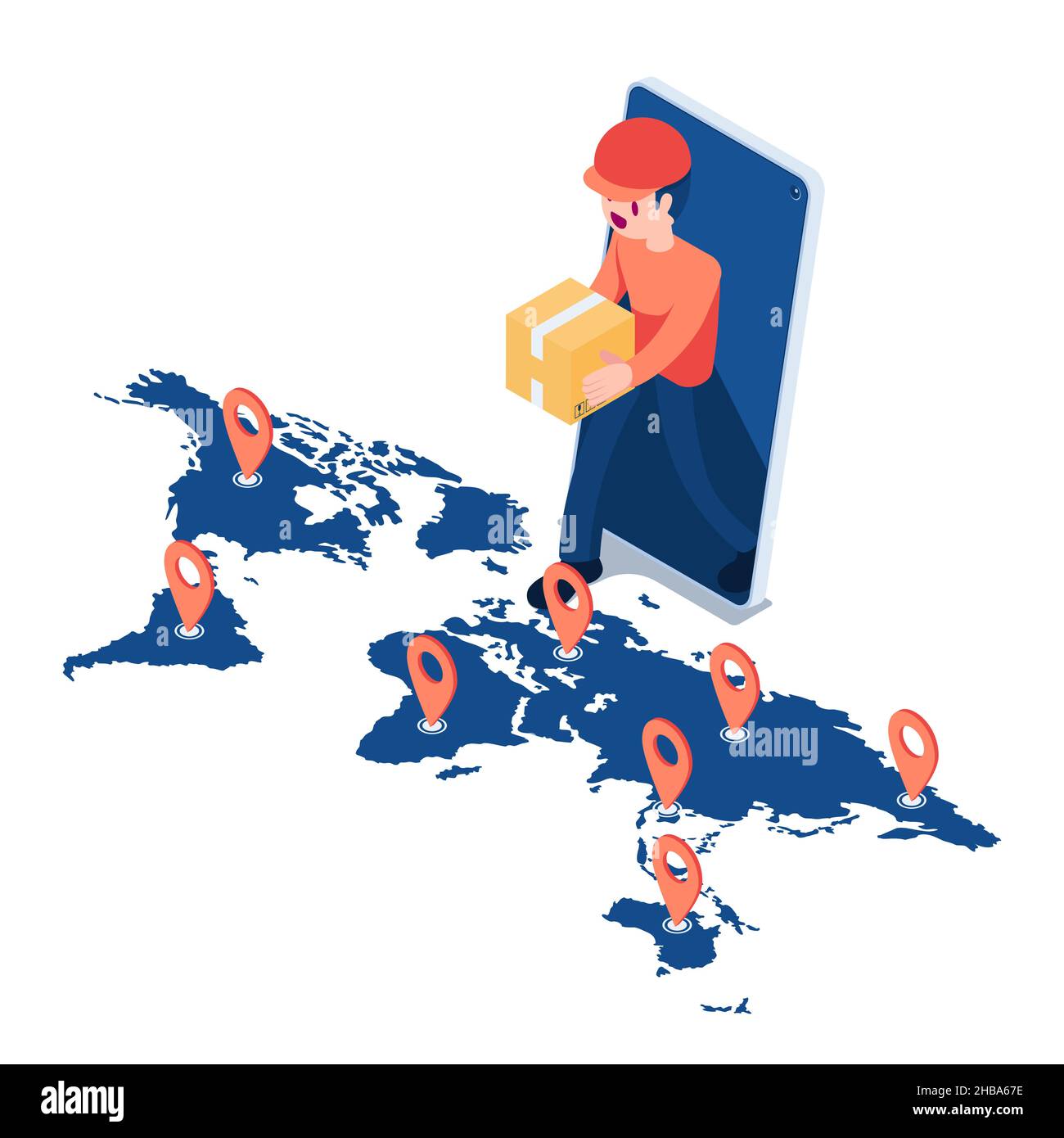 Global shipping route map Stock Vector Images - Alamy