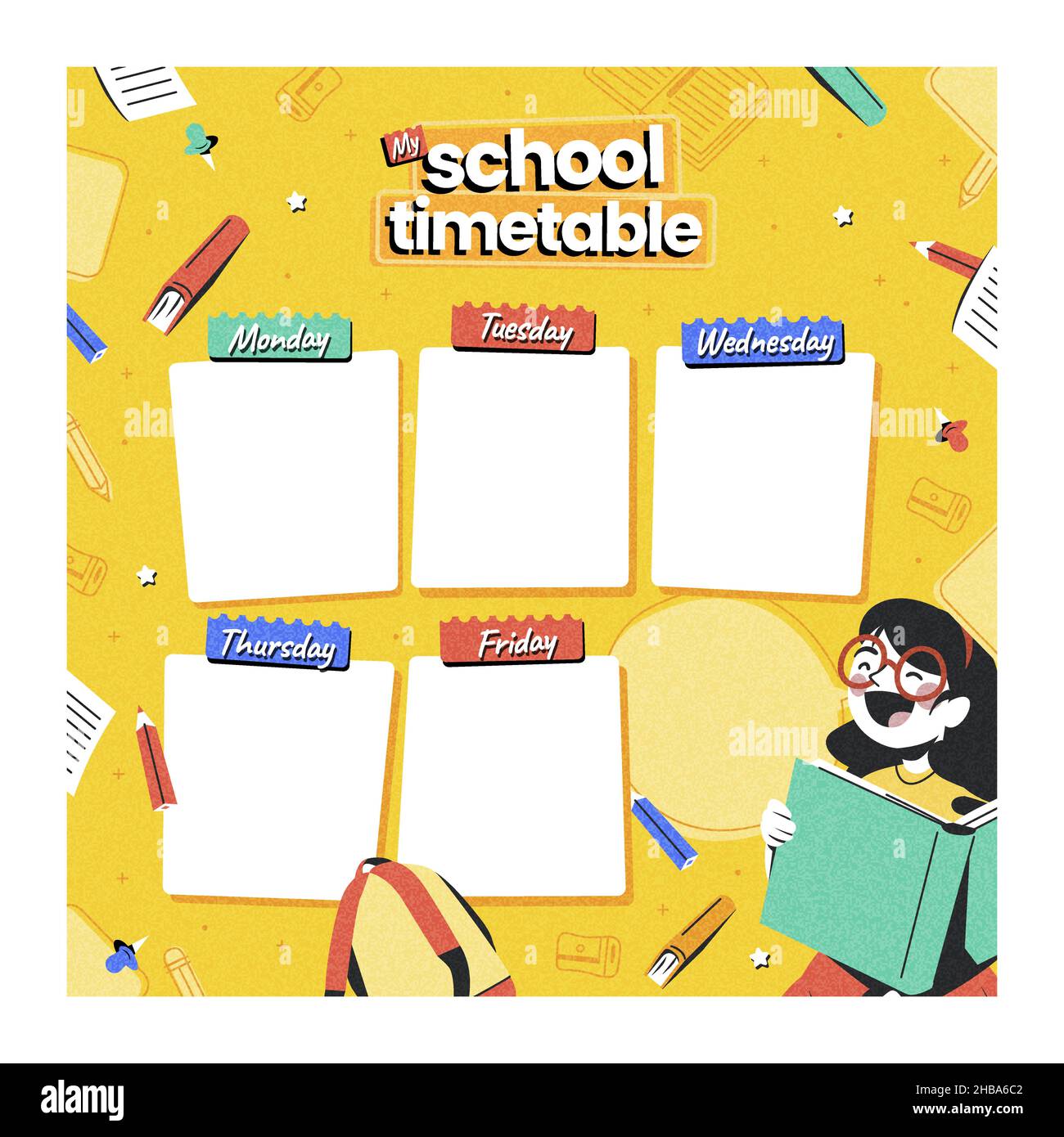 Detailed academic timetable hi-res stock photography and images - Alamy