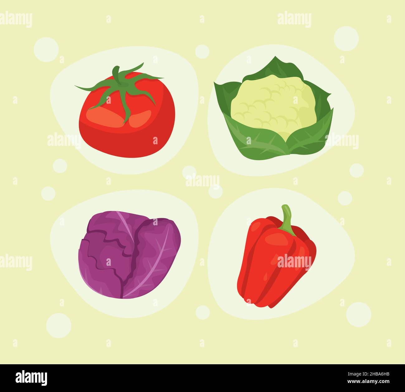 four fresh vegetables icons Stock Vector Image & Art - Alamy