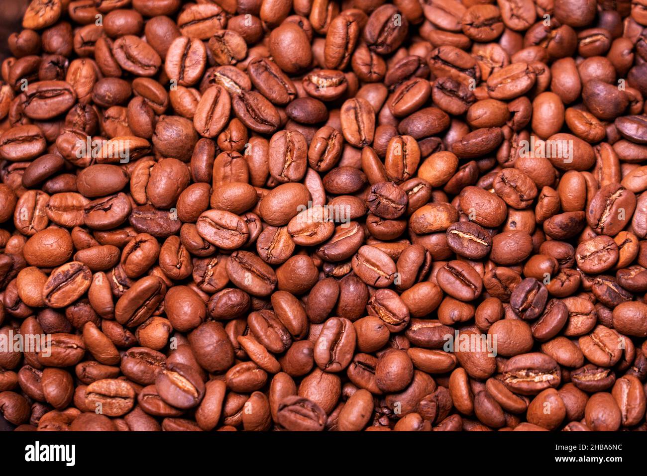 Roasted arabica coffee bean full frame backdrop background texture ...