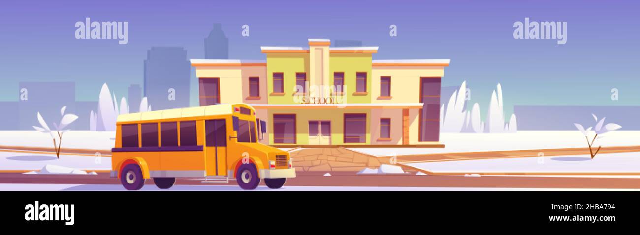 cartoon school vector design illustration winter Stock Vector Image ...