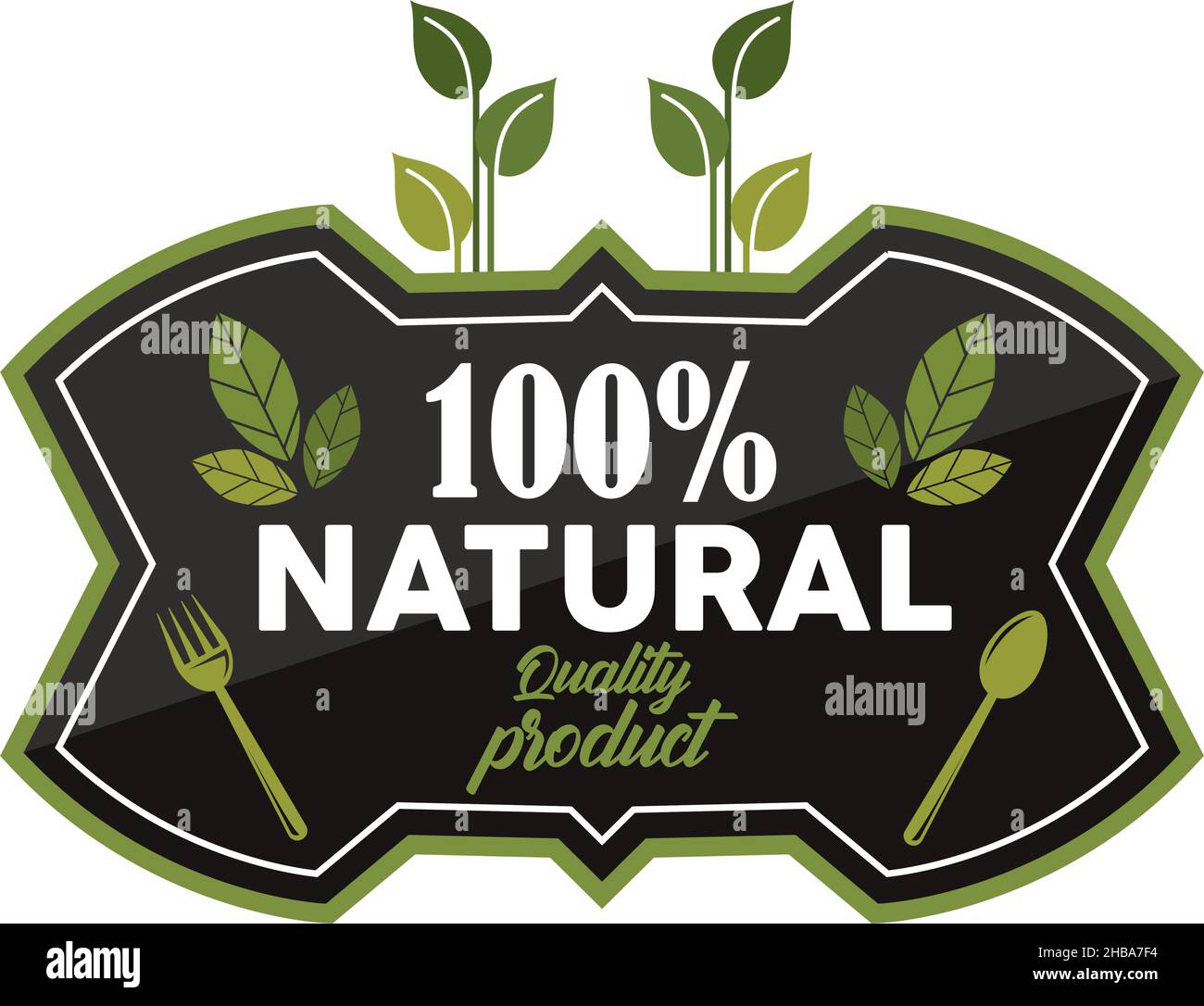 100 percent organic emblem leafs hi-res stock photography and images ...