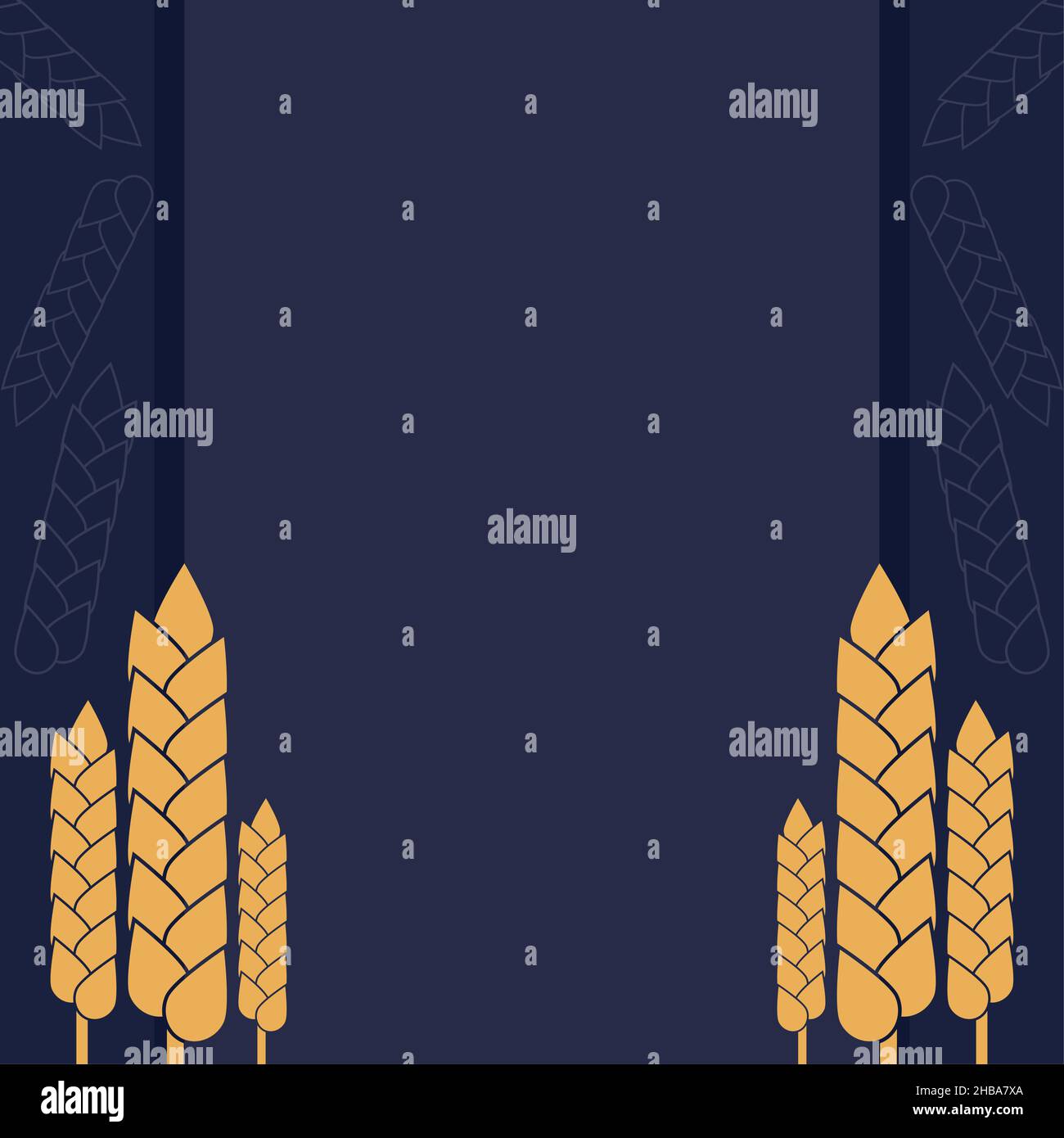 golden wheat spikes poster Stock Vector Image & Art - Alamy