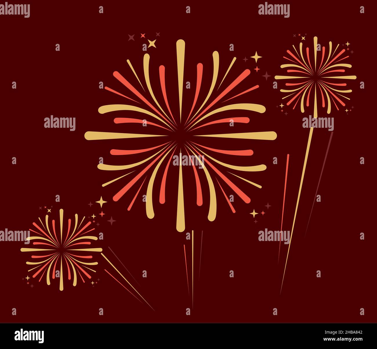 red fireworks explosion icons Stock Vector Image & Art - Alamy