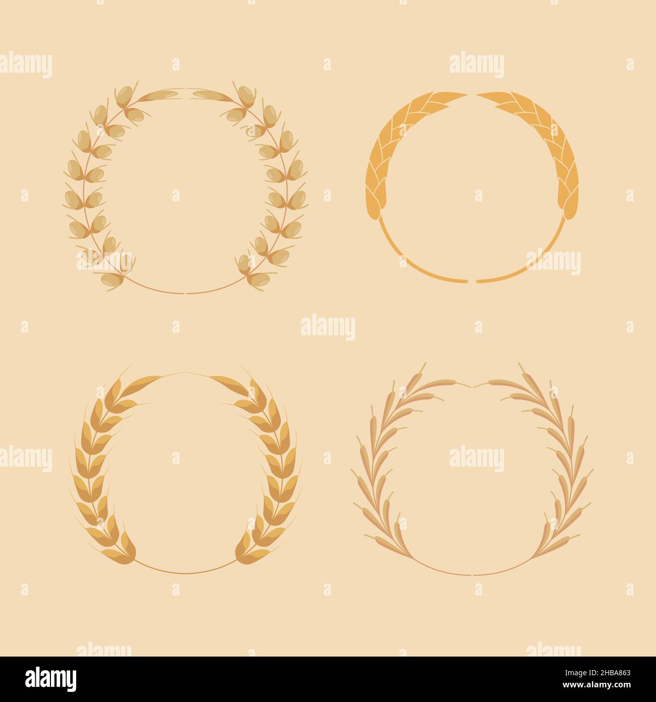 four wheat spikes crowns Stock Vector Image & Art - Alamy