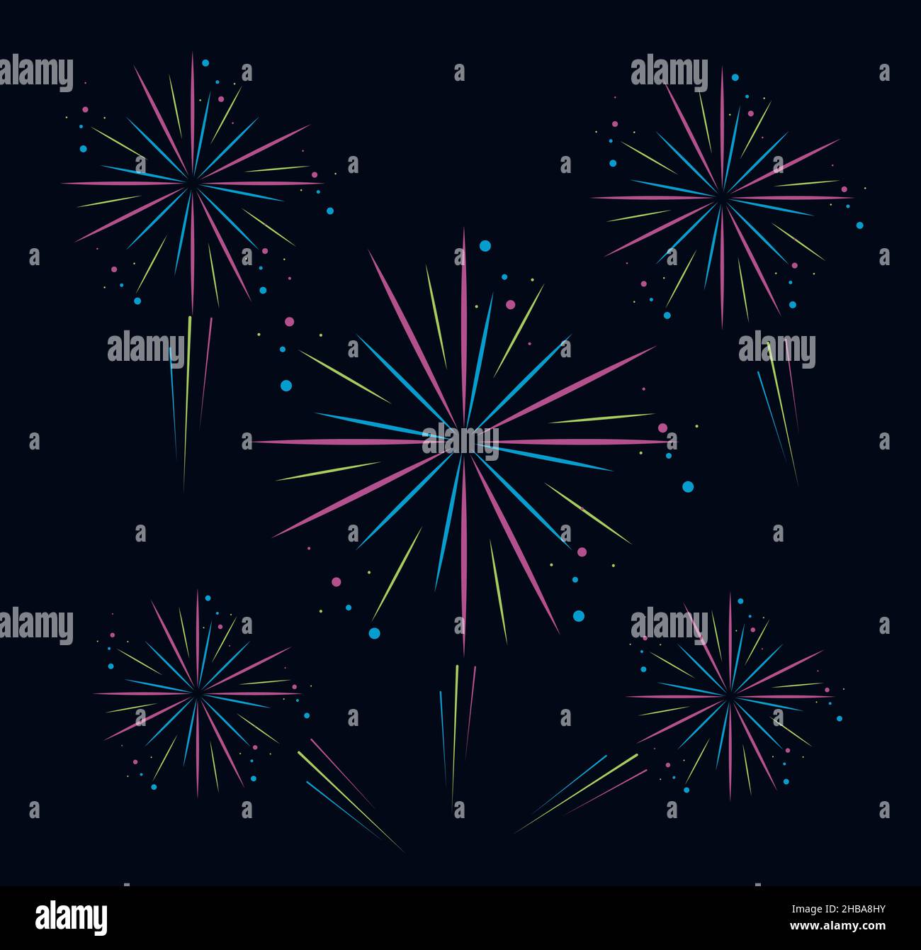 five fireworks explosion icons Stock Vector Image & Art - Alamy