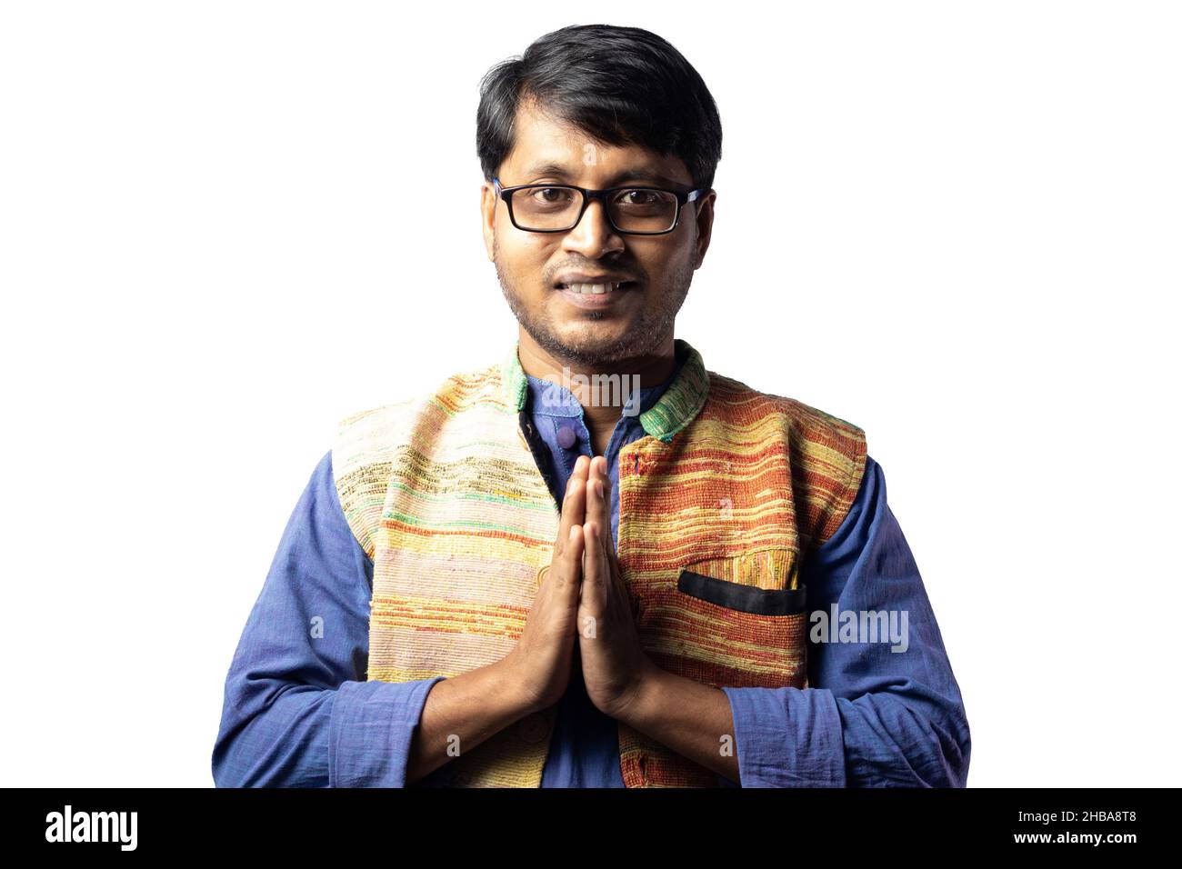 Young guy hands folded isolated hi-res stock photography and images - Alamy