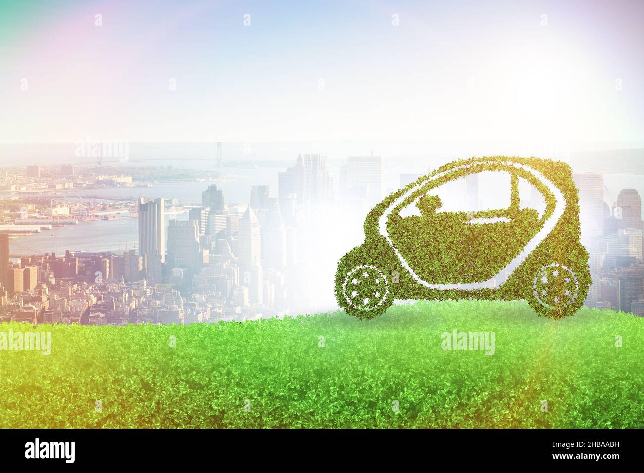 Concept of the ecological electric car Stock Photo - Alamy