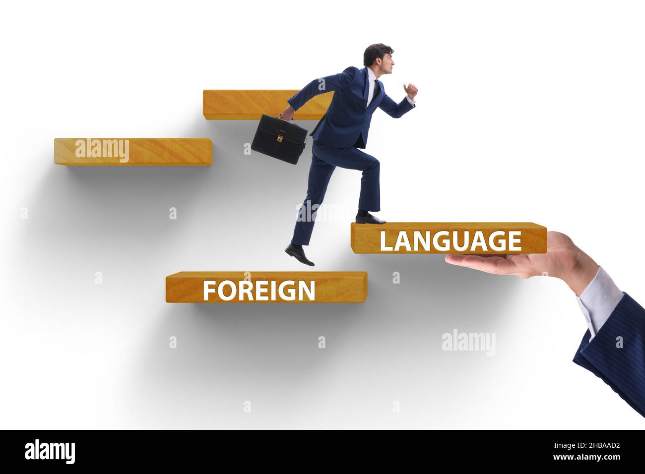 Foreign language as the stepping stone Stock Photo - Alamy