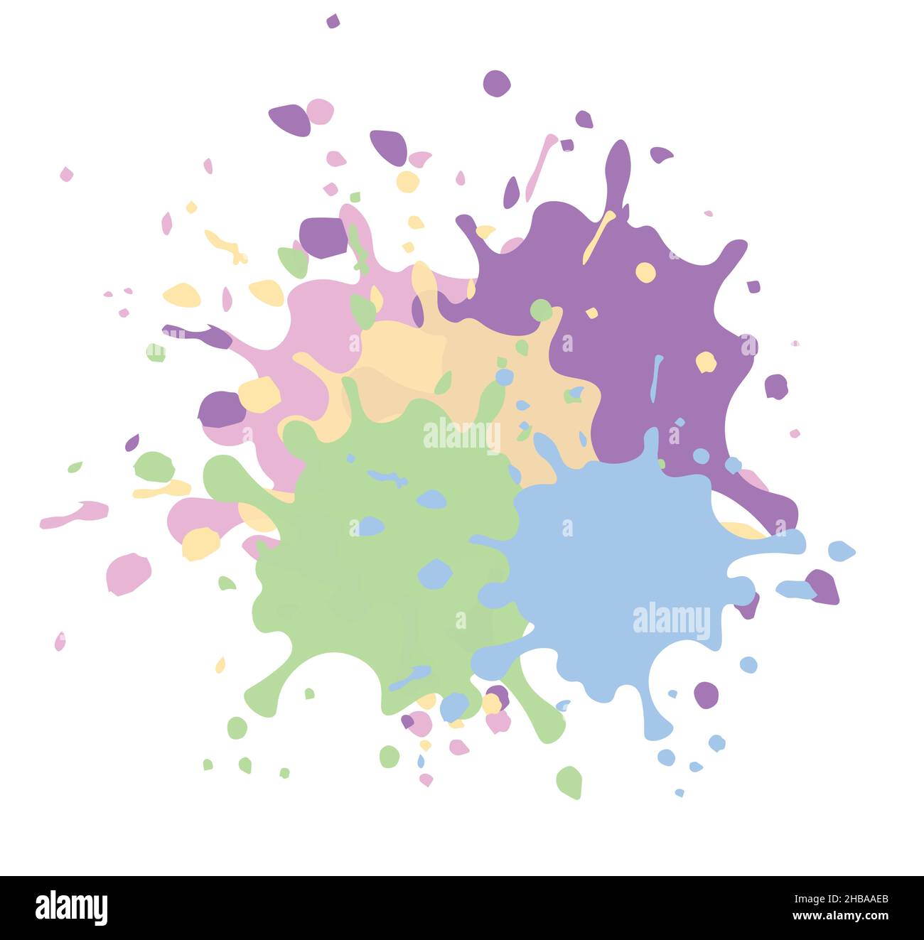 Various pastel colors splash. vector illustration Stock Vector Image ...