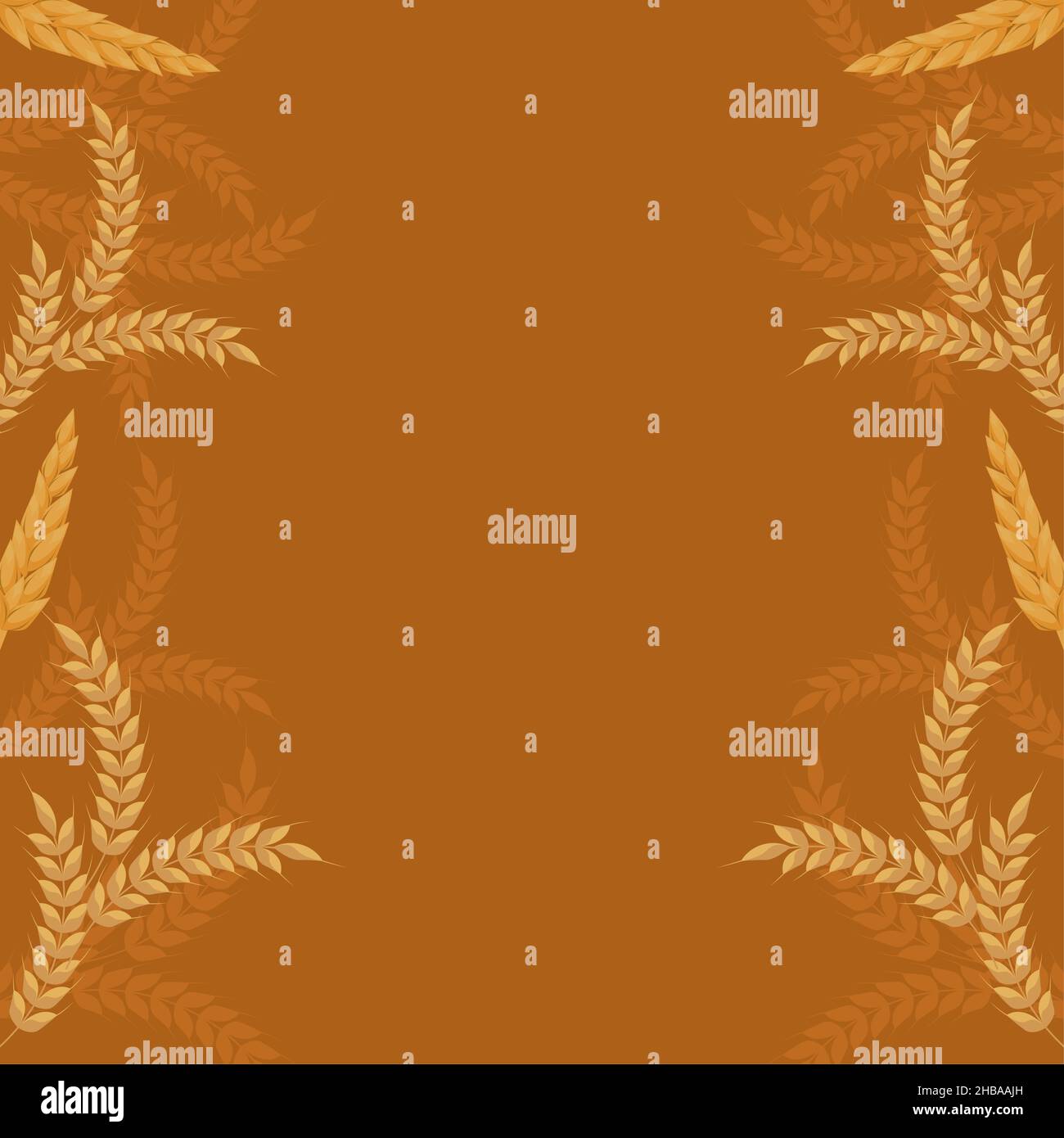 wheat spikes border frame Stock Vector Image & Art - Alamy