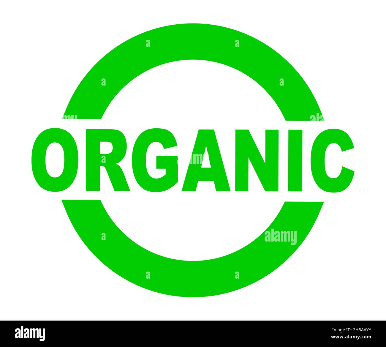 An organic green logo in ink stamp style on a white background Stock ...