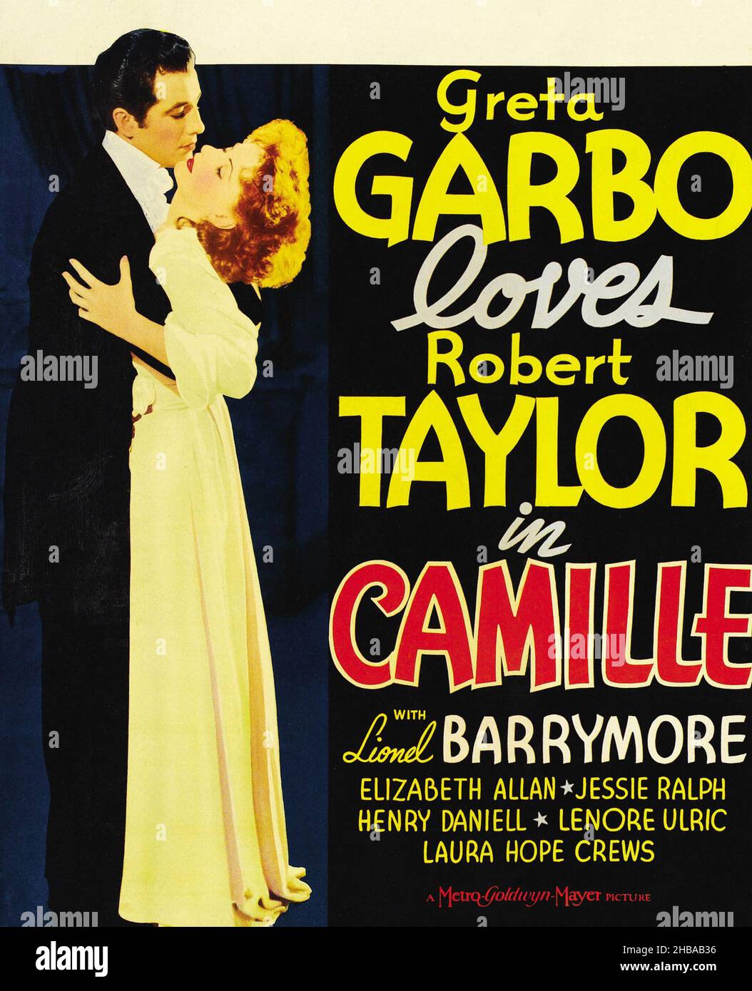 GRETA GARBO and ROBERT TAYLOR in CAMILLE (1936), directed by GEORGE CUKOR. Credit: M.G.M ...