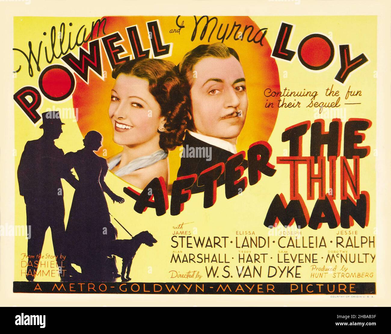 WILLIAM POWELL and MYRNA LOY in AFTER THE THIN MAN (1936), directed by ...