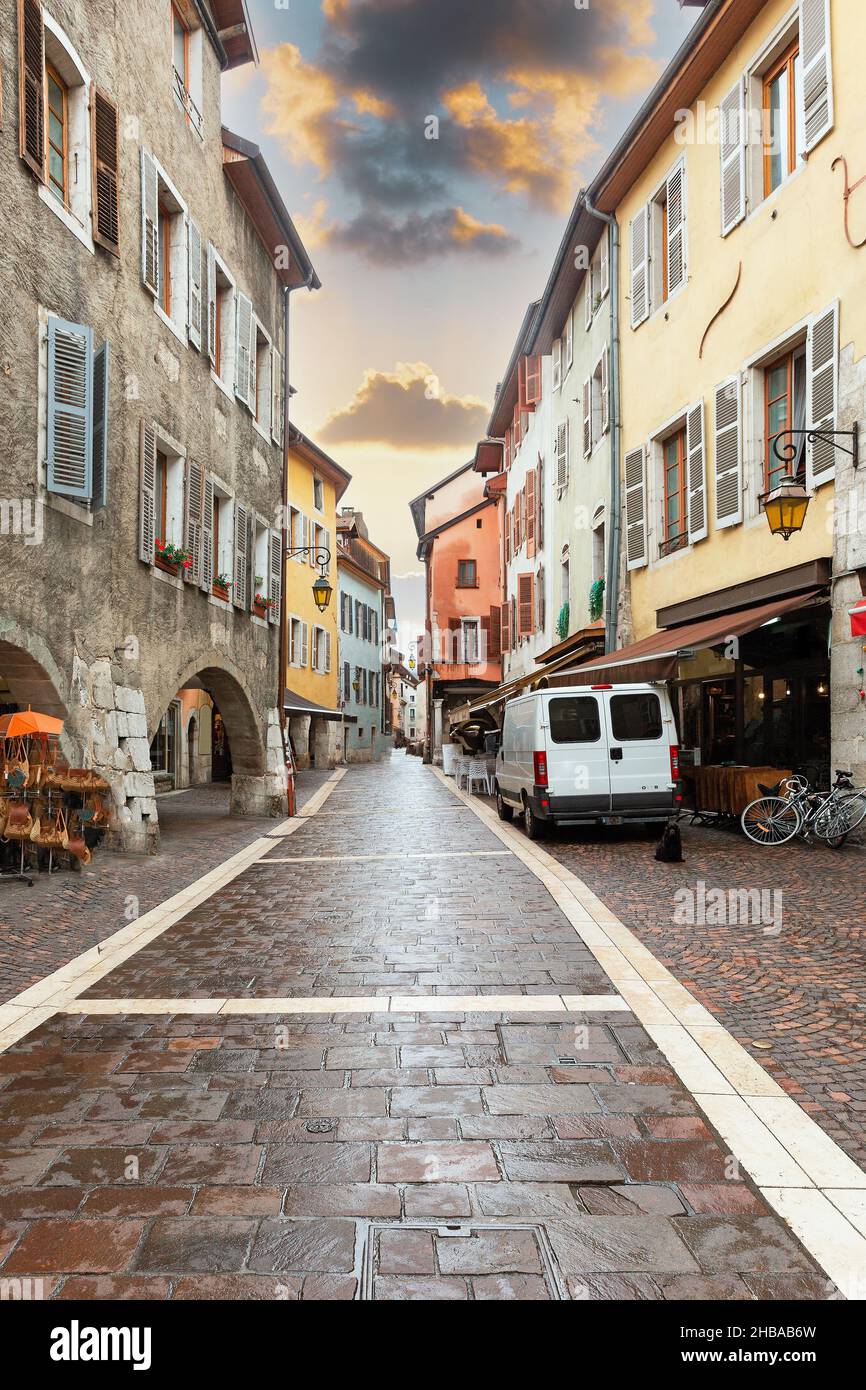 beautiful streets of the city of Annecy, France Stock Photo - Alamy
