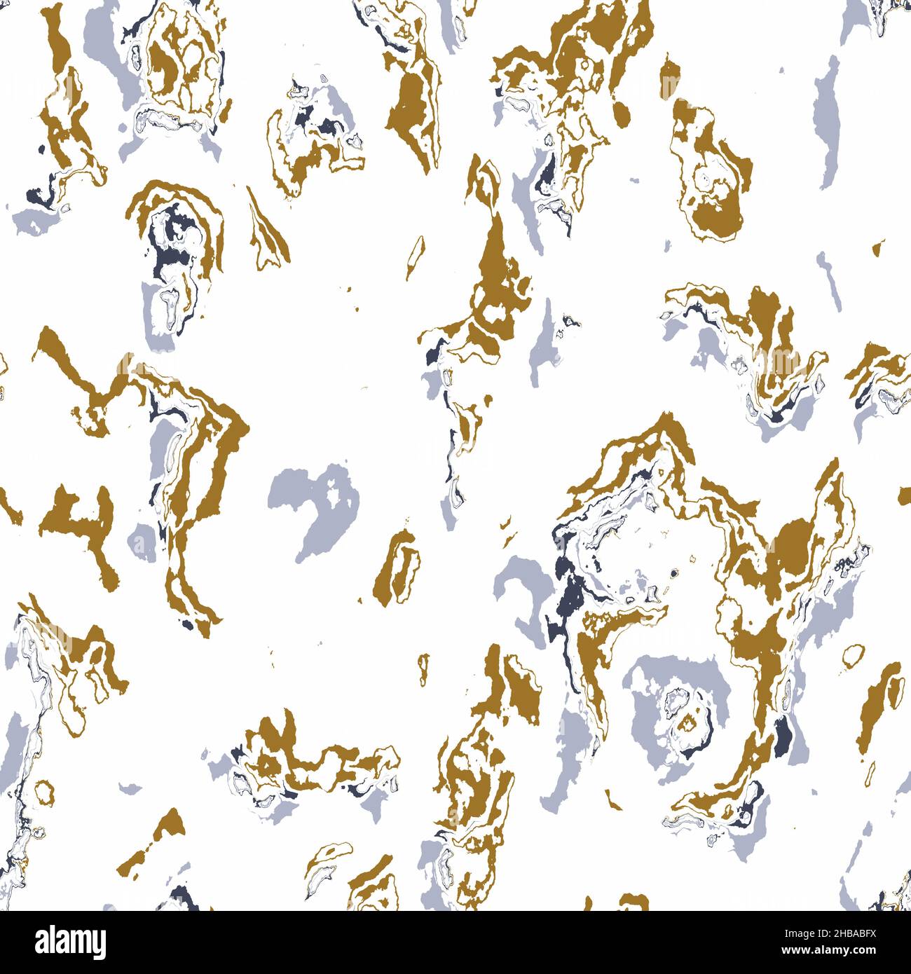White tonal marbled seamless texture. Irregular pale ink blotch paint ...