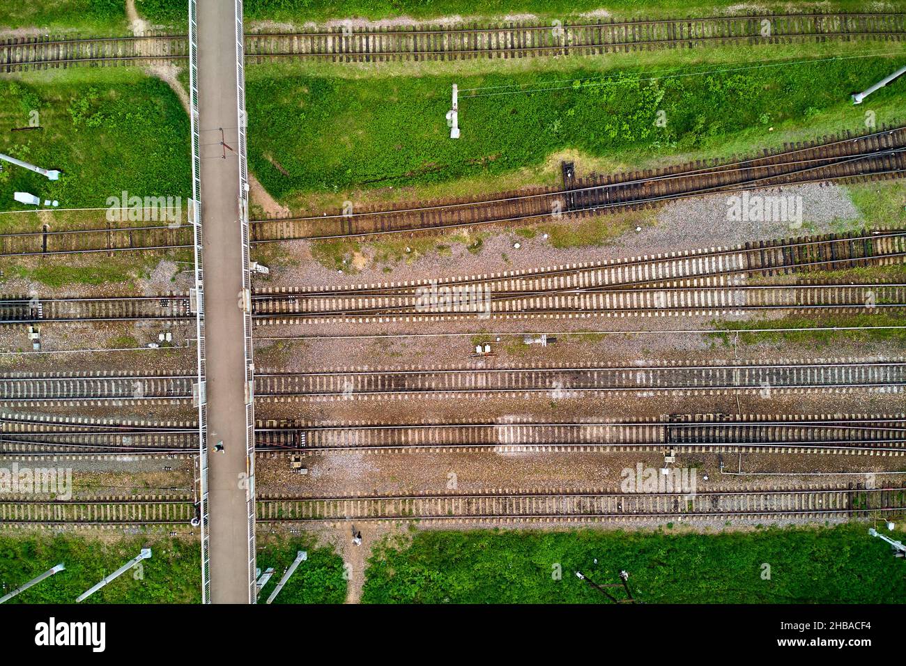 Pedestrian bridge over railway hi-res stock photography and images - Alamy