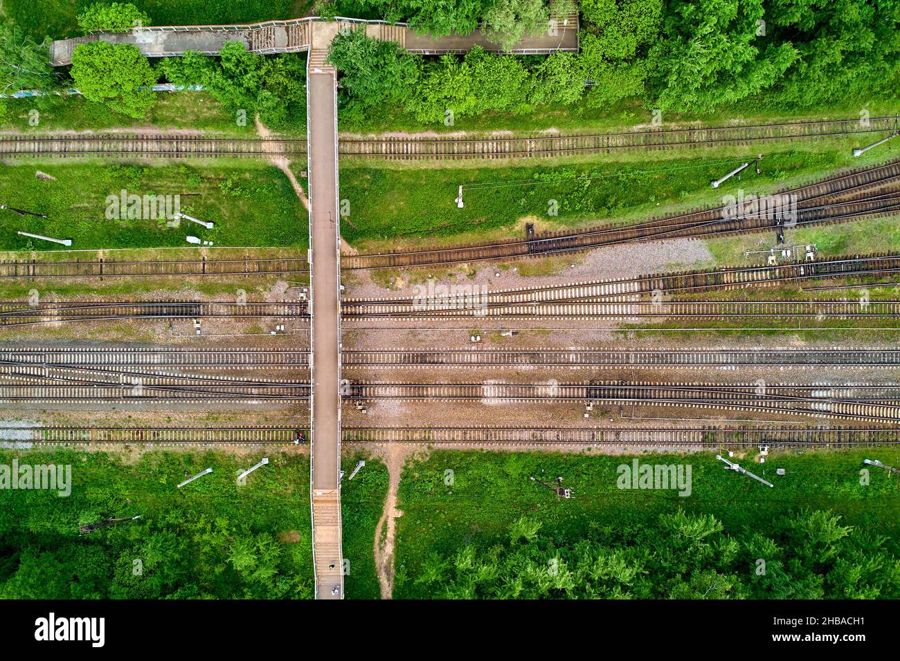 Pedestrian bridge over railway hi-res stock photography and images - Alamy
