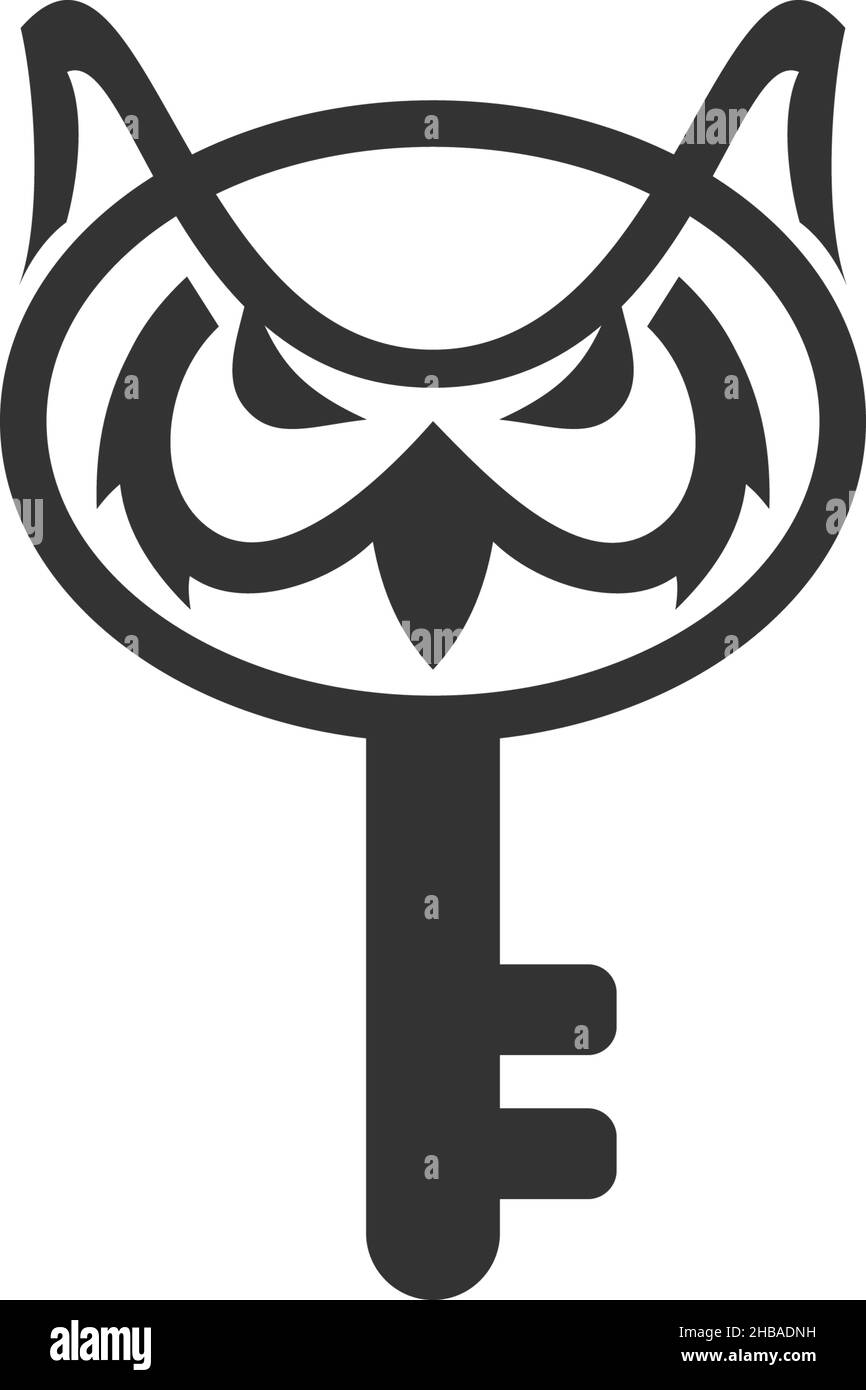 Owl Head Key Icon Brand Template Isolated Stock Vector Image & Art - Alamy