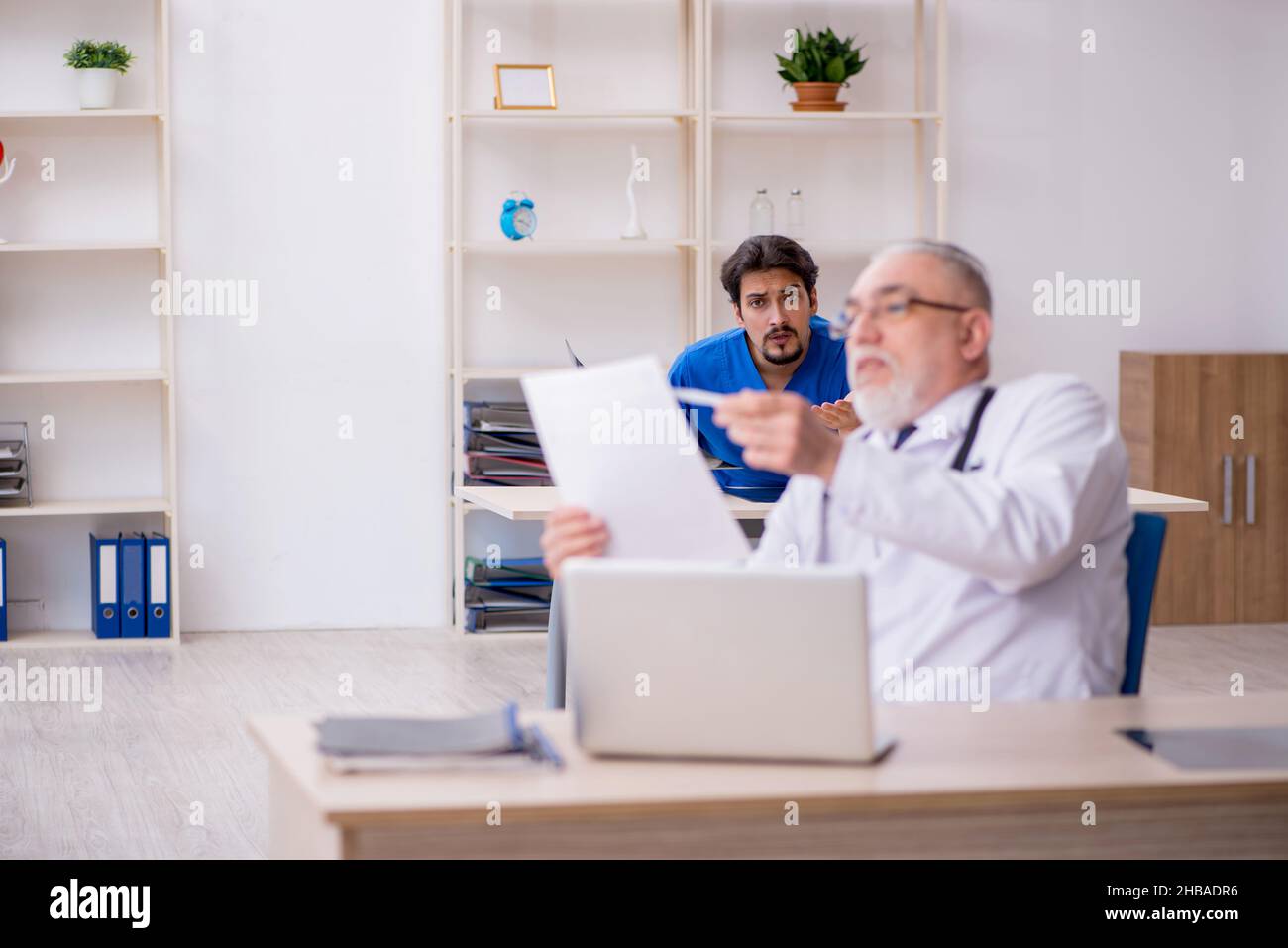 Two experienced doctors colleague hi-res stock photography and images ...