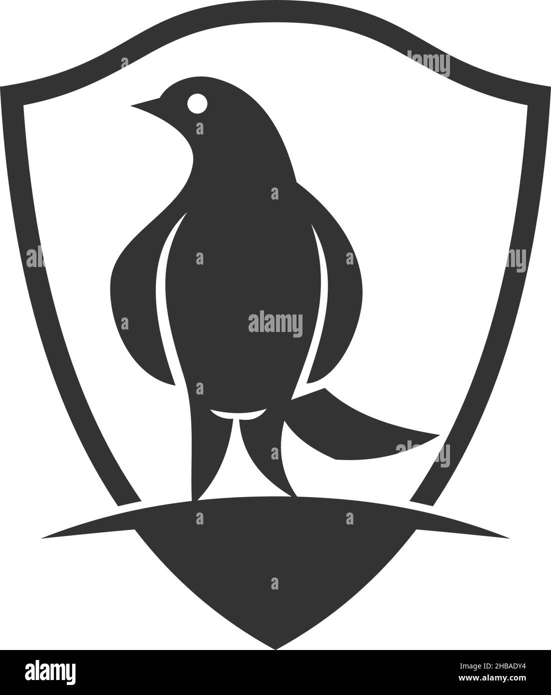 Dove Pigeon Shield Icon Template Isolated Stock Vector Image & Art - Alamy