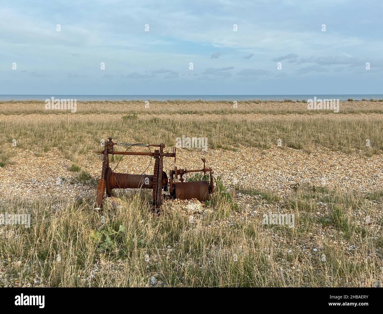 Dungeness, Kent, UK- 10.20.2021: Barren Dungeness path landscape on the ...