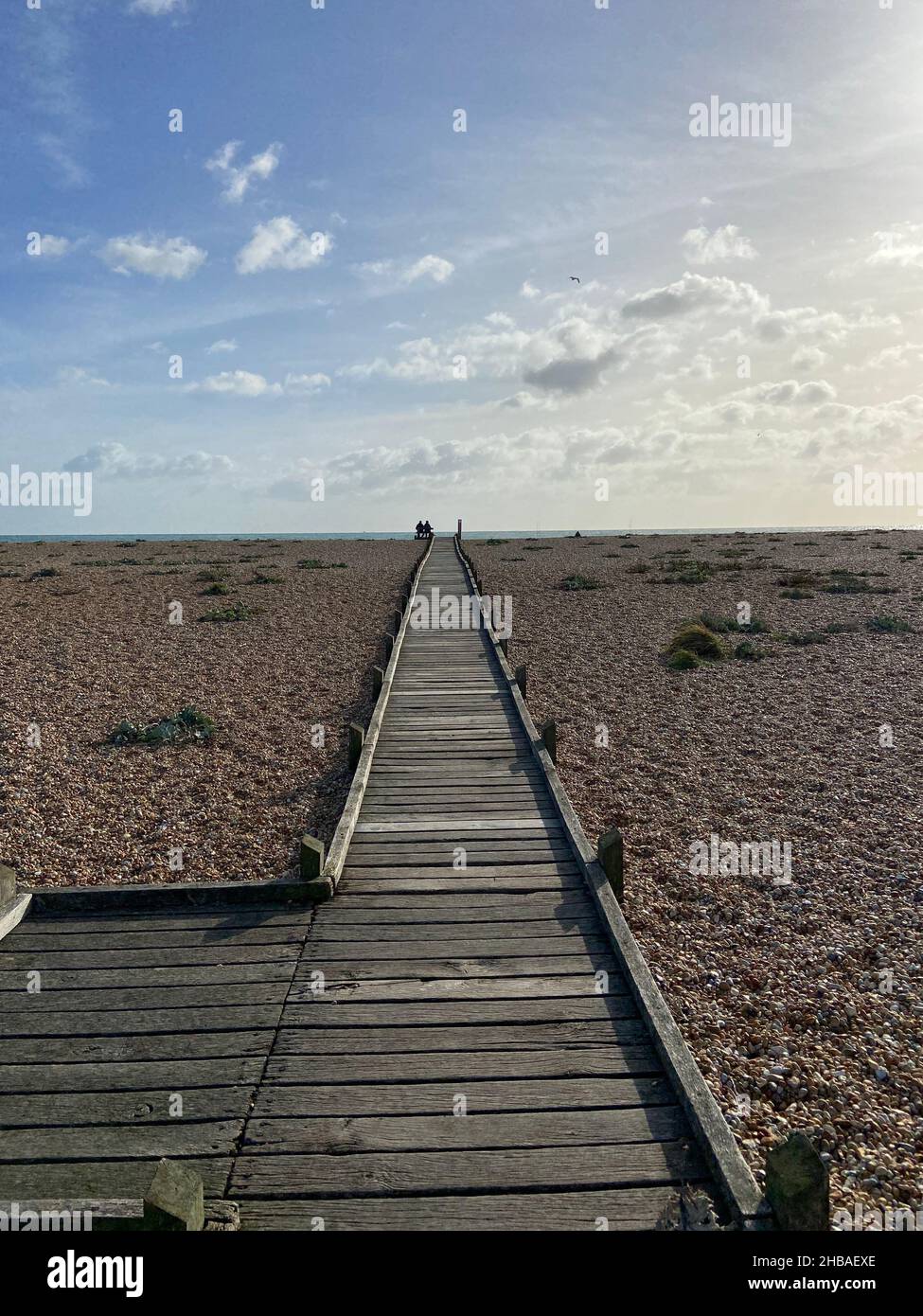 Dungeness, Kent, UK- 10.20.2021: Barren Dungeness path landscape on the ...