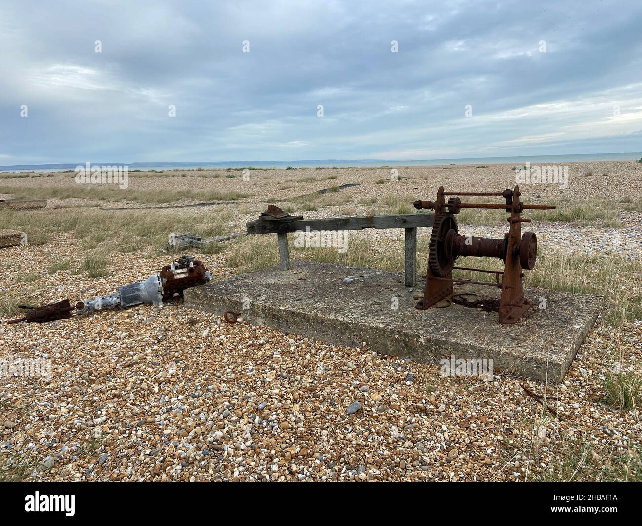Dungeness, Kent, UK- 10.20.2021: Barren Dungeness path landscape on the ...