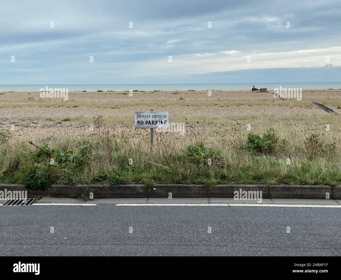 Dungeness, Kent, UK- 10.20.2021: Barren Dungeness path landscape on the ...