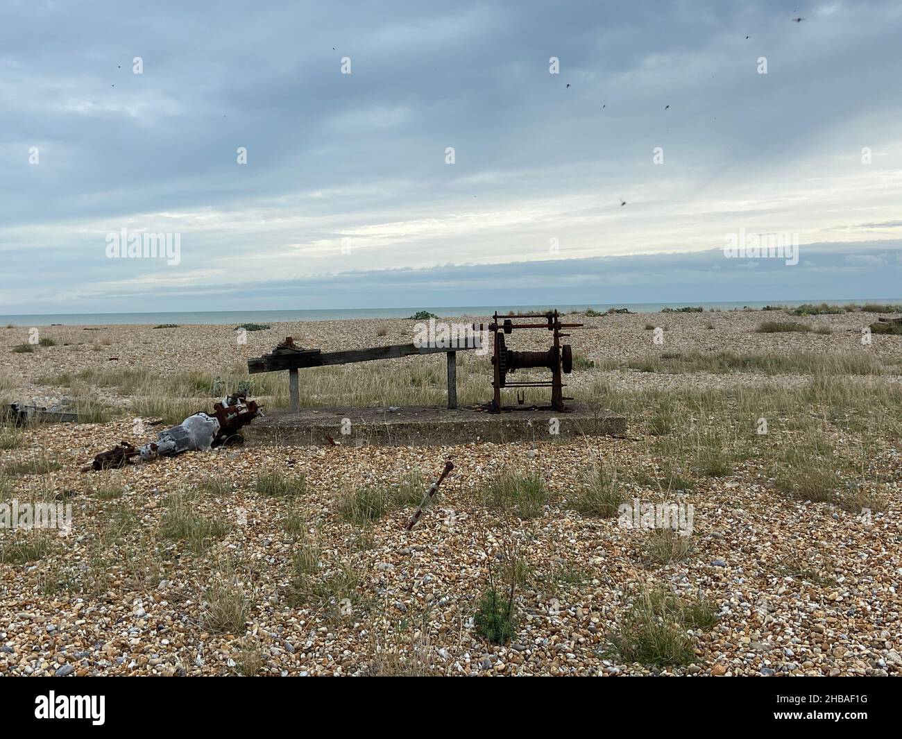 Dungeness, Kent, UK- 10.20.2021: Barren Dungeness path landscape on the ...
