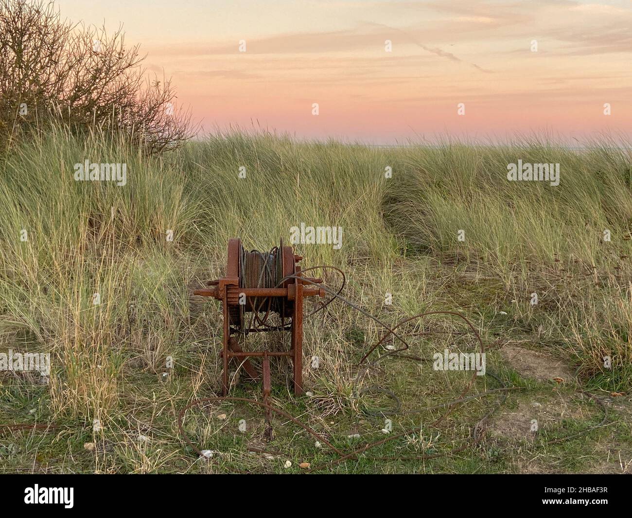 Dungeness, Kent, UK- 10.20.2021: Barren Dungeness path landscape on the ...