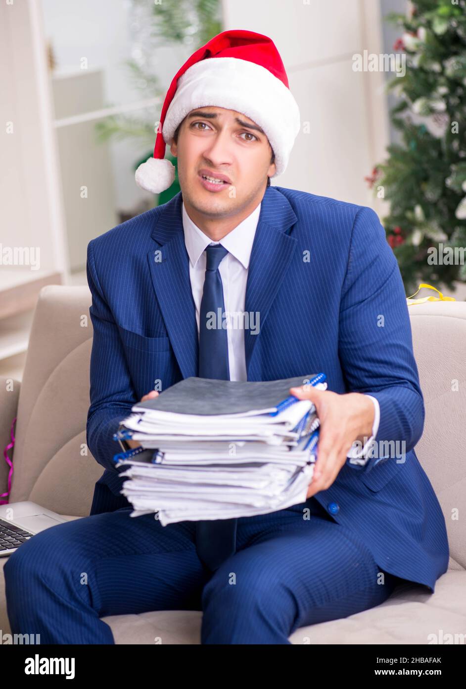 The busy employee working from home Stock Photo - Alamy