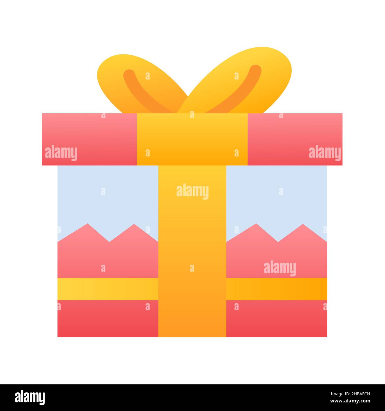 present gift prize box single isolated icon with smooth style vector ...
