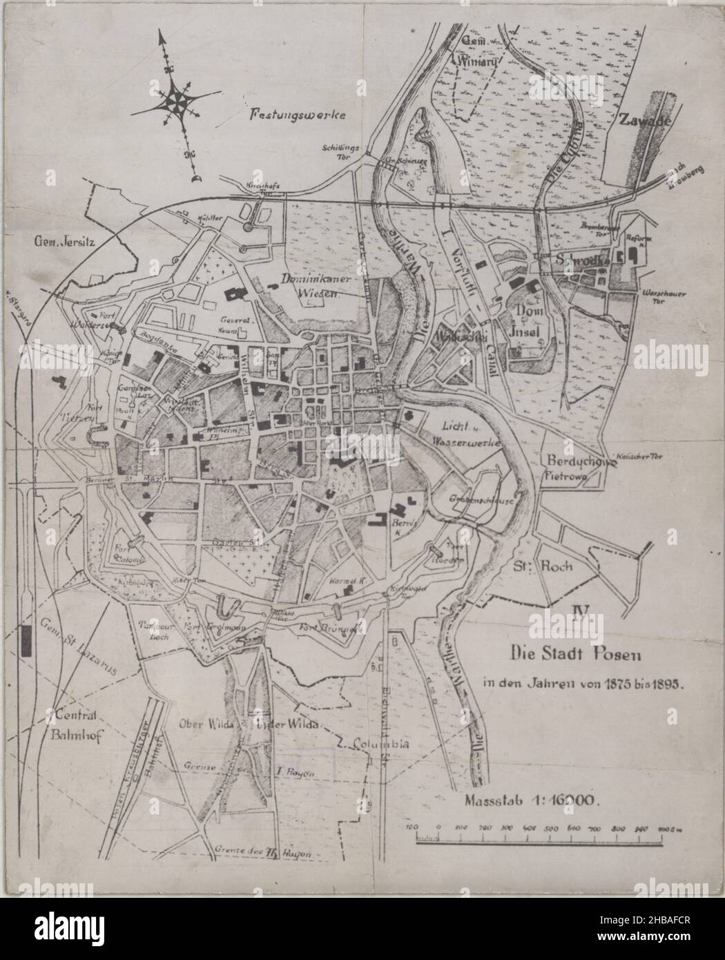 Retro poznan map hi-res stock photography and images - Alamy