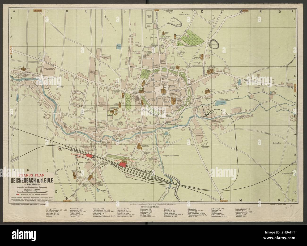 Reichenbach Schlesien Map High Resolution Stock Photography and Images ...