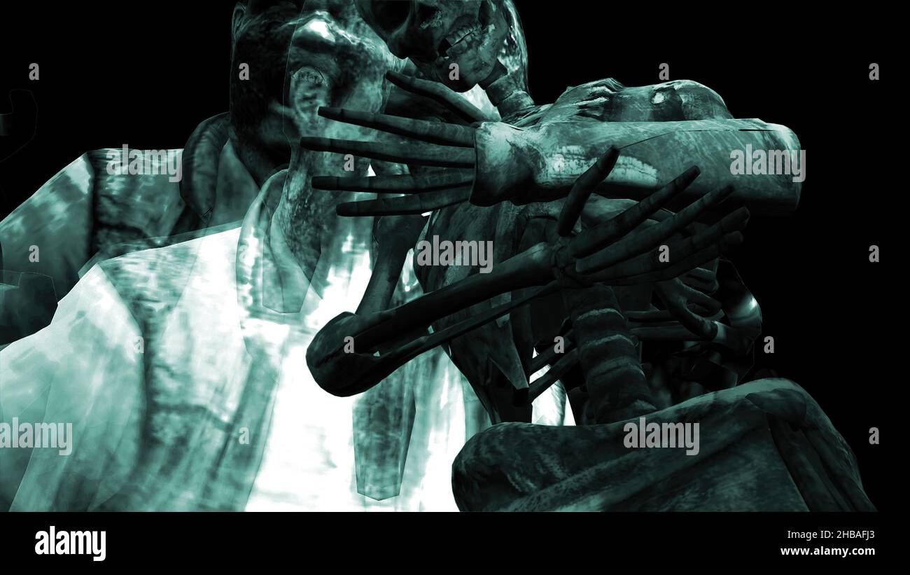 3d illustration - Horror Zombie With Effects Stock Photo - Alamy
