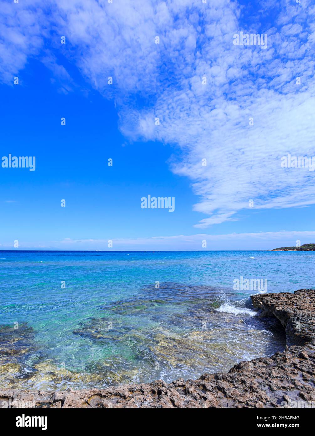 Protected oasis of the lakes Alimini: Turkish Bay. this coast of Apulia ...