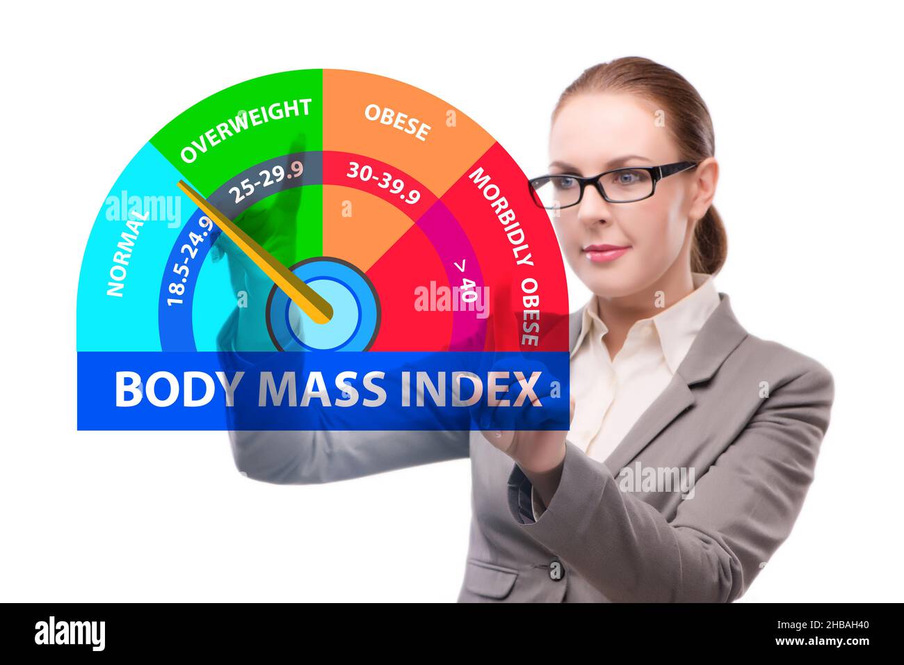 Concept of BMI - body mass index with the nutritionist Stock Photo - Alamy