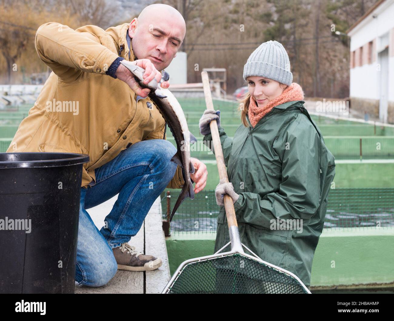 Male owner fish farm hi-res stock photography and images - Alamy