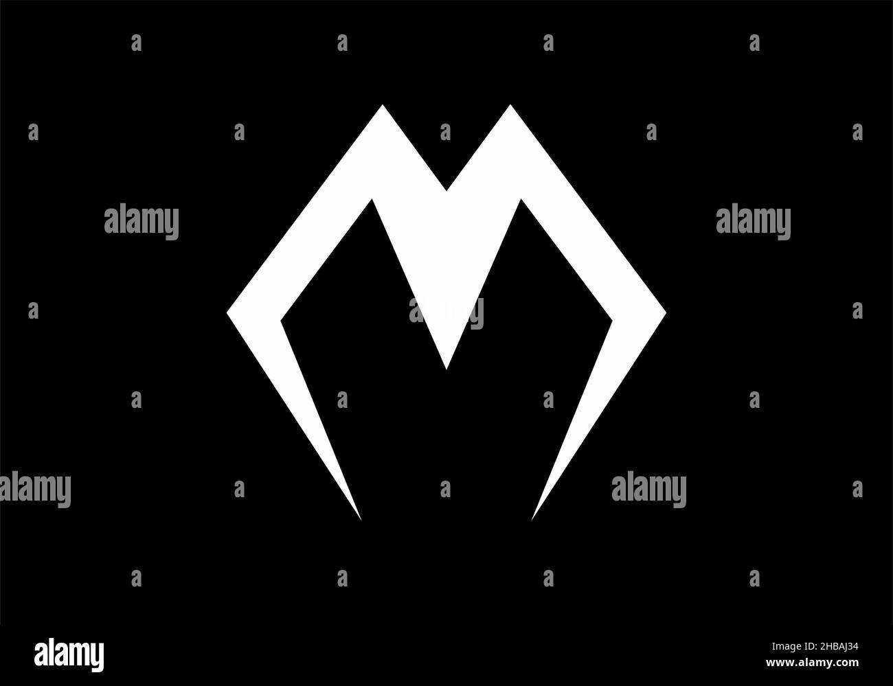 Black M letter initial letter design Stock Vector Image & Art - Alamy